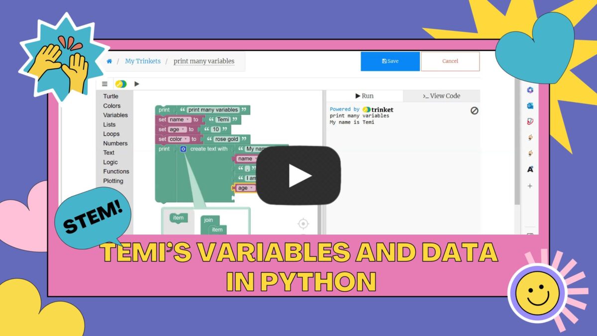 eduSTEMlab: Jayden Draws 5 with Python Turtle
